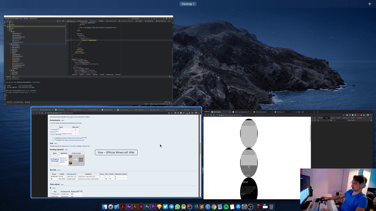 Personal Website with React - Creating a Custom Image Carousel - Horizontal Scrolling