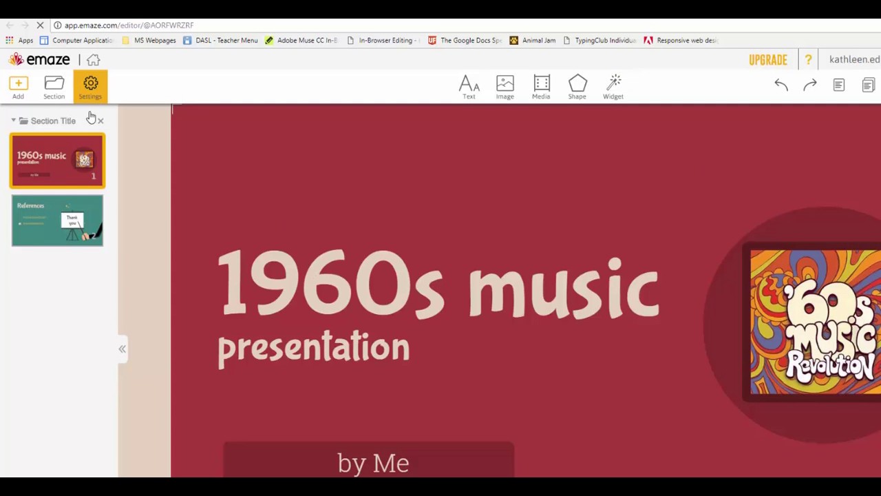 Emaze Decades Presentation