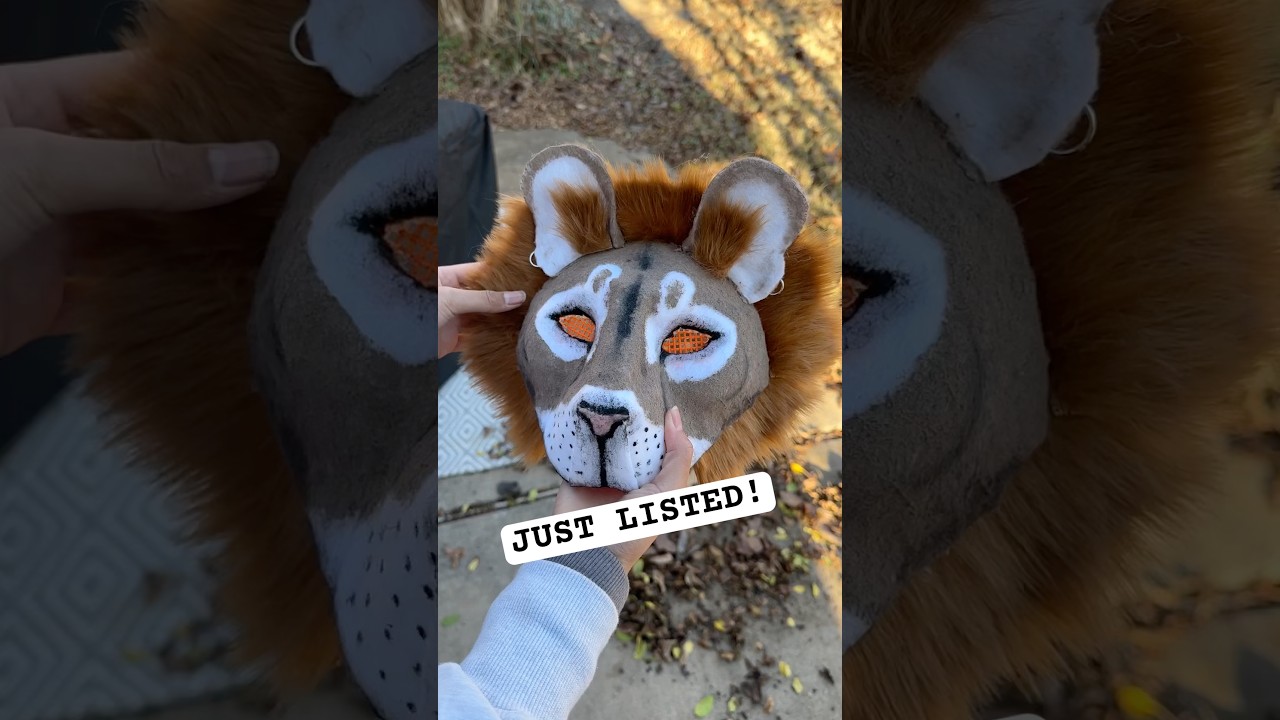 🛍️ The new lion mask just listed on our Etsy store!!! 🔥 #therian #mask #etsy #lionking #mufasa
