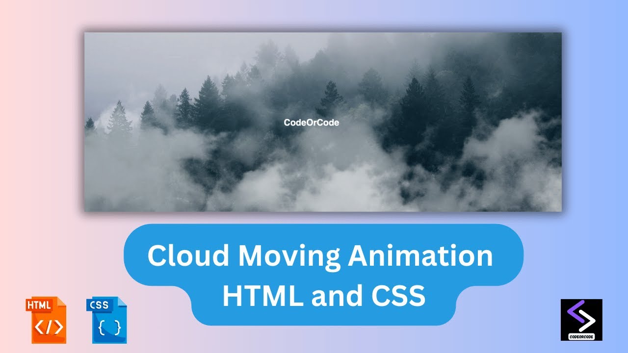 Cloud Moving Animation Tutorial using HTML and CSS