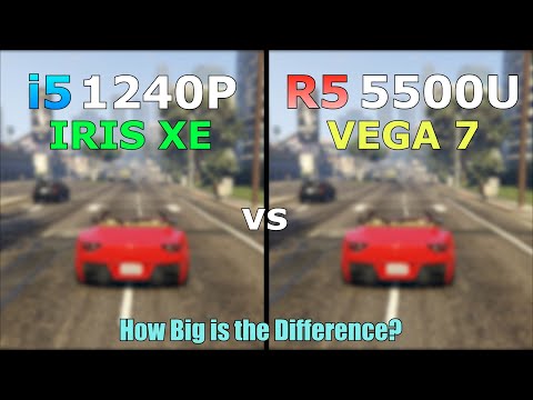 i5 1240P Intel Iris Xe Graphics vs Ryzen 5 5500U Vega 7 | How Big is the Difference?