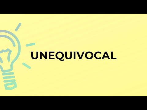 What is the meaning of the word UNEQUIVOCAL?