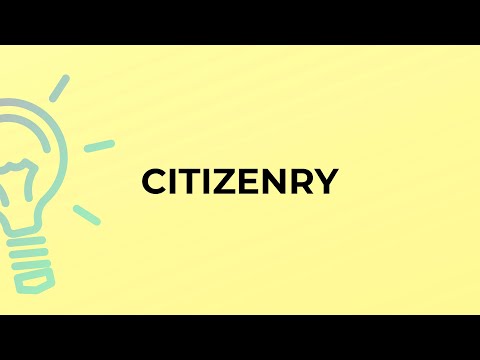 What is the meaning of the word CITIZENRY?