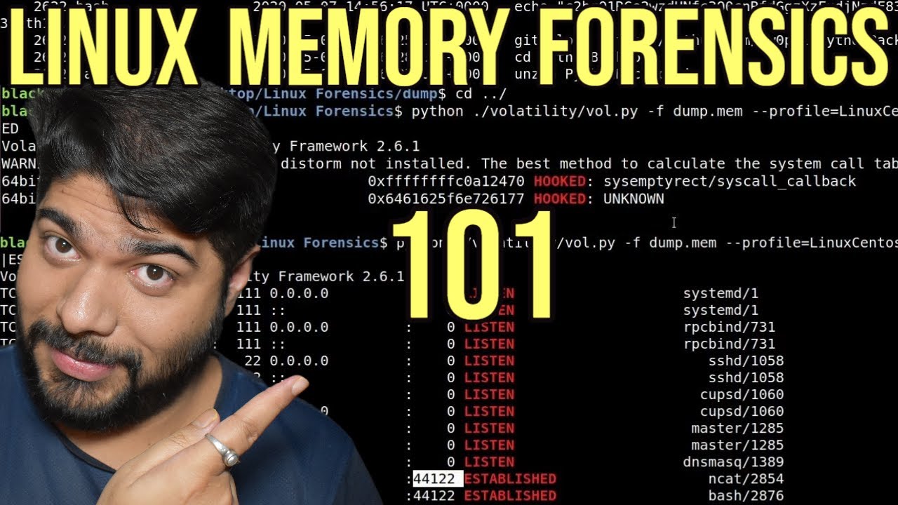 Linux Memory Analysis with Volatility- 101, Compromised Linux System
