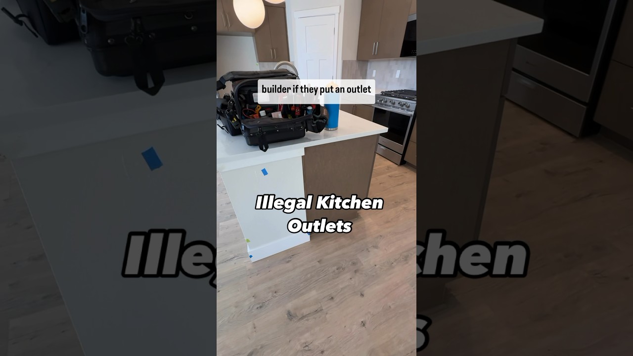 Kitchen Island Outlets are now Illegal #kitchen #pdx #electrical #homeinspection