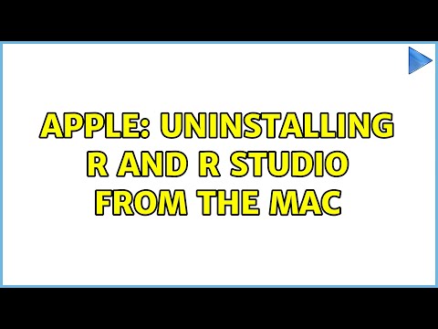 Apple: Uninstalling R and R Studio from the mac