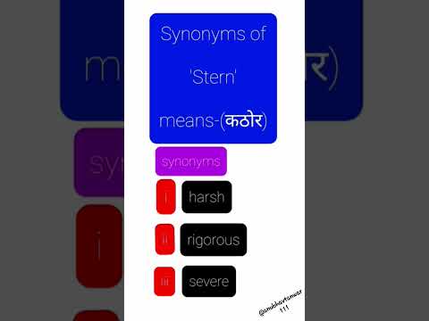 Synonyms of 'Stern' #shorts #shortsviral #youtube