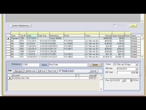 Vendor Bills and Payments
