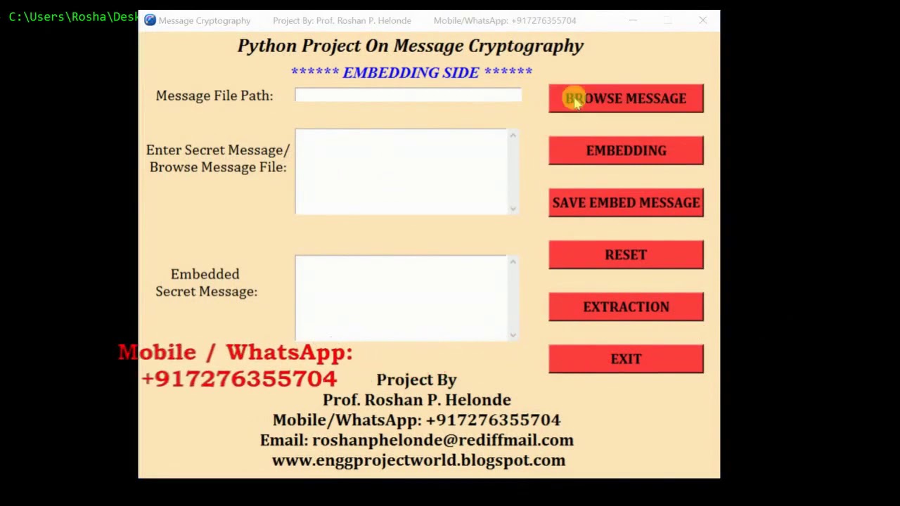 Secret Data Hiding Cryptography Python Project With Source Code
