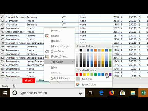 Change Sheet Tab Color in Excel – Chantha Nav