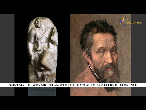 Saint Matthew by Michelangelo at the Accademia Gallery of Florence