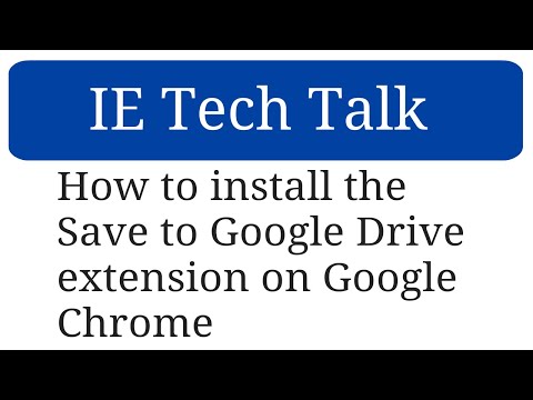 How to install the Save to Google Drive extension on Google Chrome