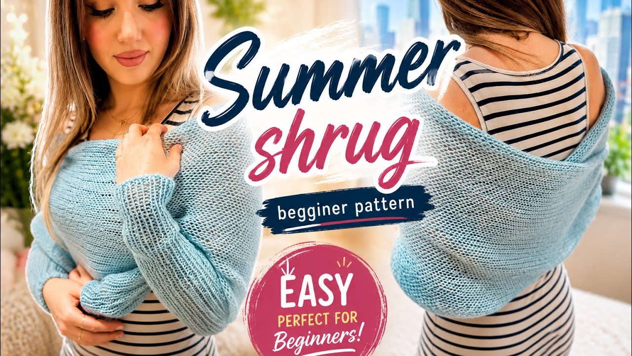 First Time Using Mohair Yarn… and Now I’m Obsessed ✨ | Summer Shrug Tutorial