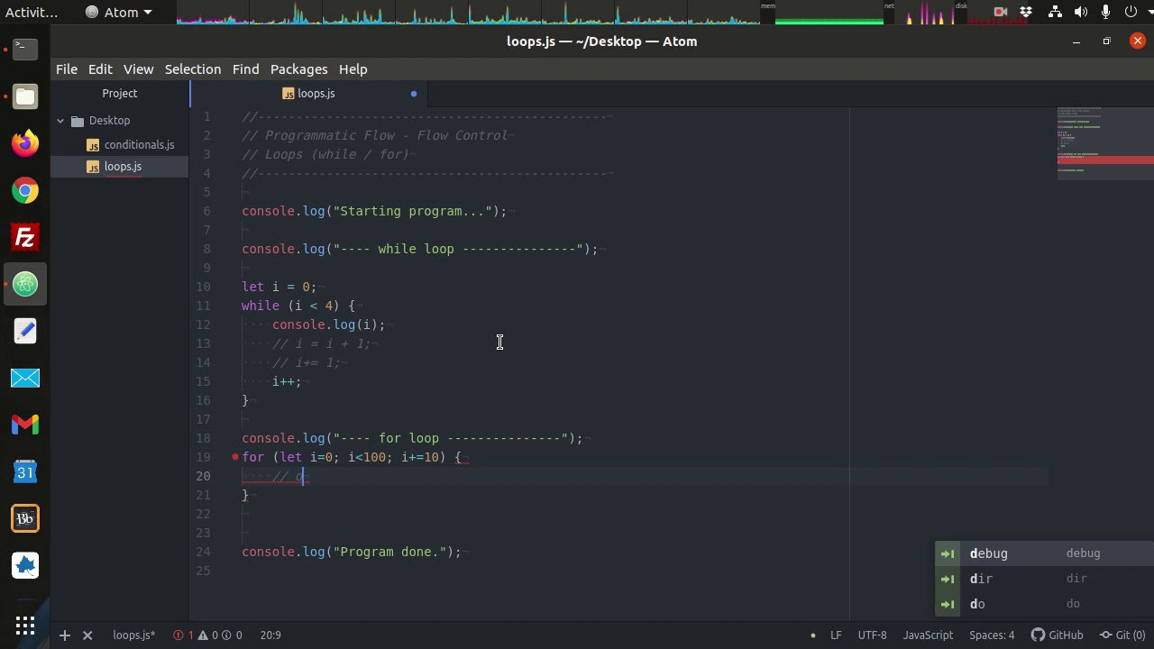 JavaScript - Flow Control: Loops