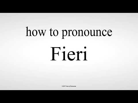 How to Pronounce Fieri