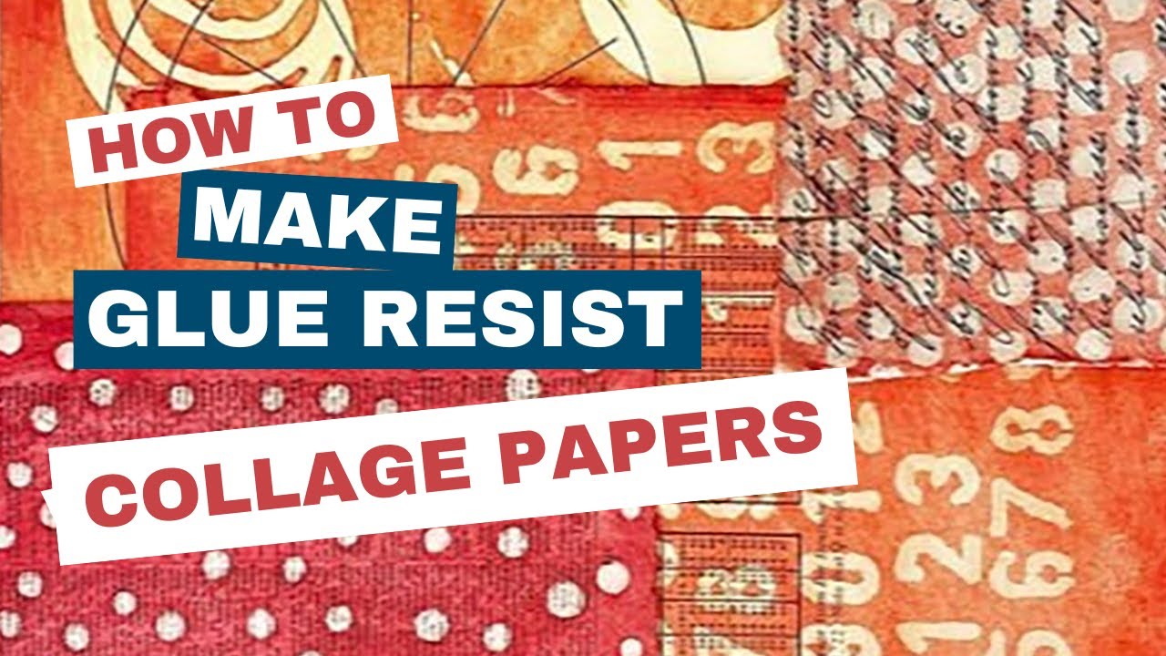 Create glue resist collage papers WITHOUT glue!