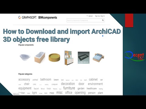 ArchiCAD Tutorial: How to Download and import ArchiCAD 3D objects free library (ArchiCAD A - Z)