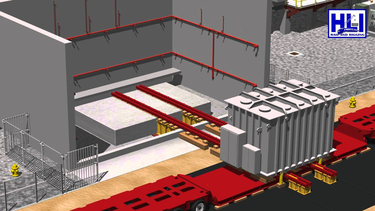 Transformer installation by slide system