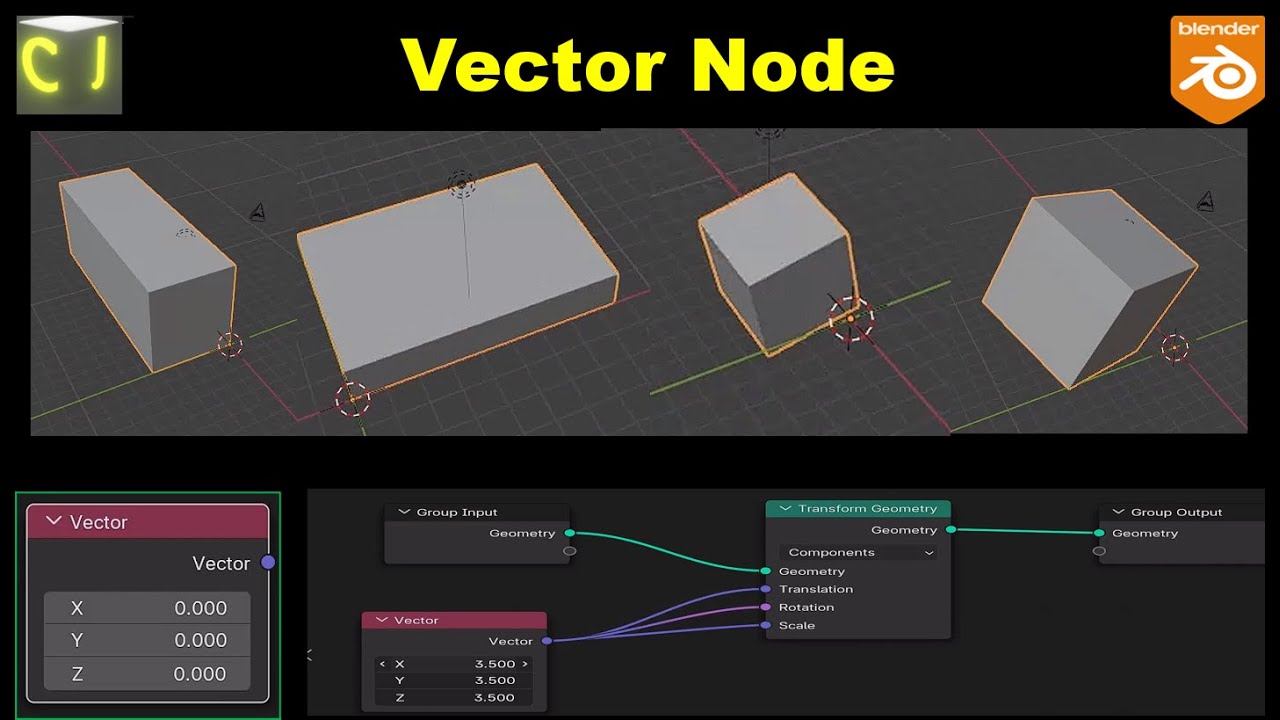 Vector Node - Geometry Nodes in Blender