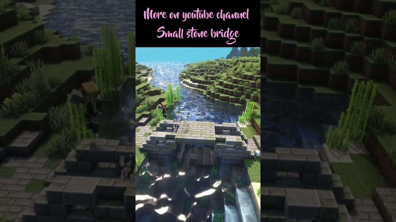 Minecraft Small Stone Bridge #shorts