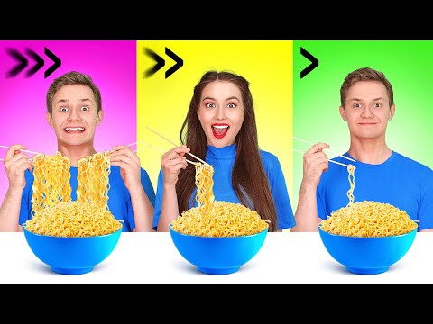 FAST, MEDIUM OR SLOW FOOD CHALLENGE || Try To Eat In 1 Second! Fastest Speed Eating By 123 GO! FOOD