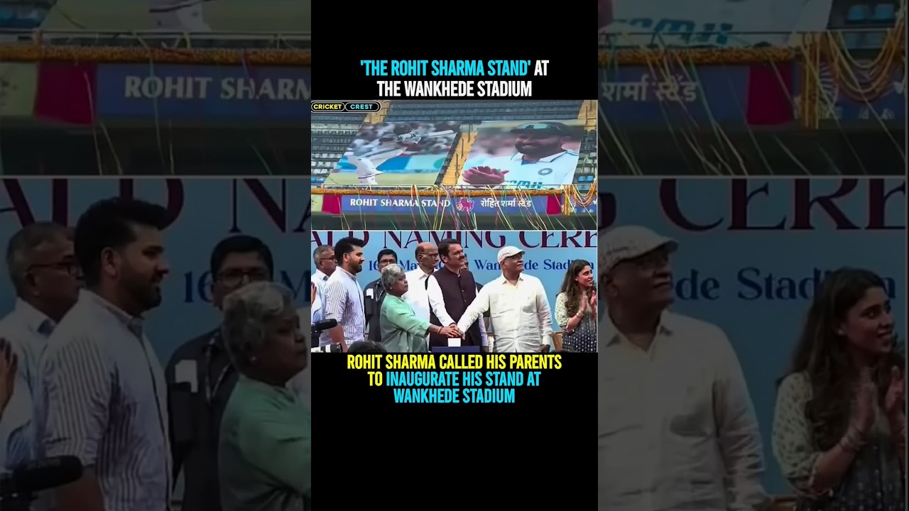 MCA officially inaugurated the 'Rohit Sharma Stand' at Wankhede Stadium #rohitsharma #mca #cricket