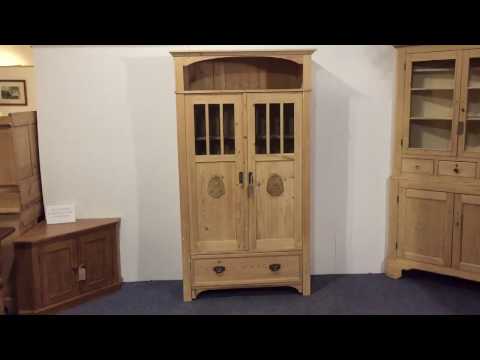 Antique Bookcase / Storage Display Cabinet - Pinefinders Old Pine Furniture Warehouse