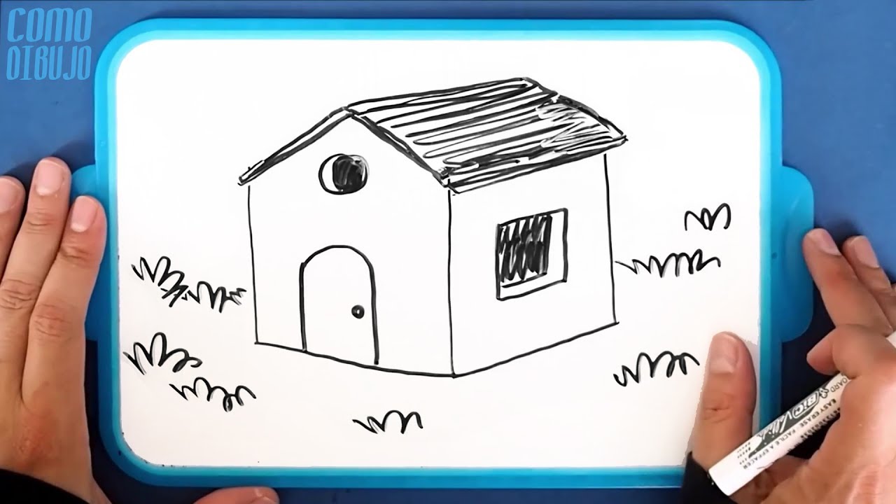 Como Dibujar la Casa de Los Tres Cerditos paso a paso ✅ COMO DIBUJO