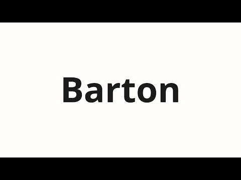 How to pronounce Barton