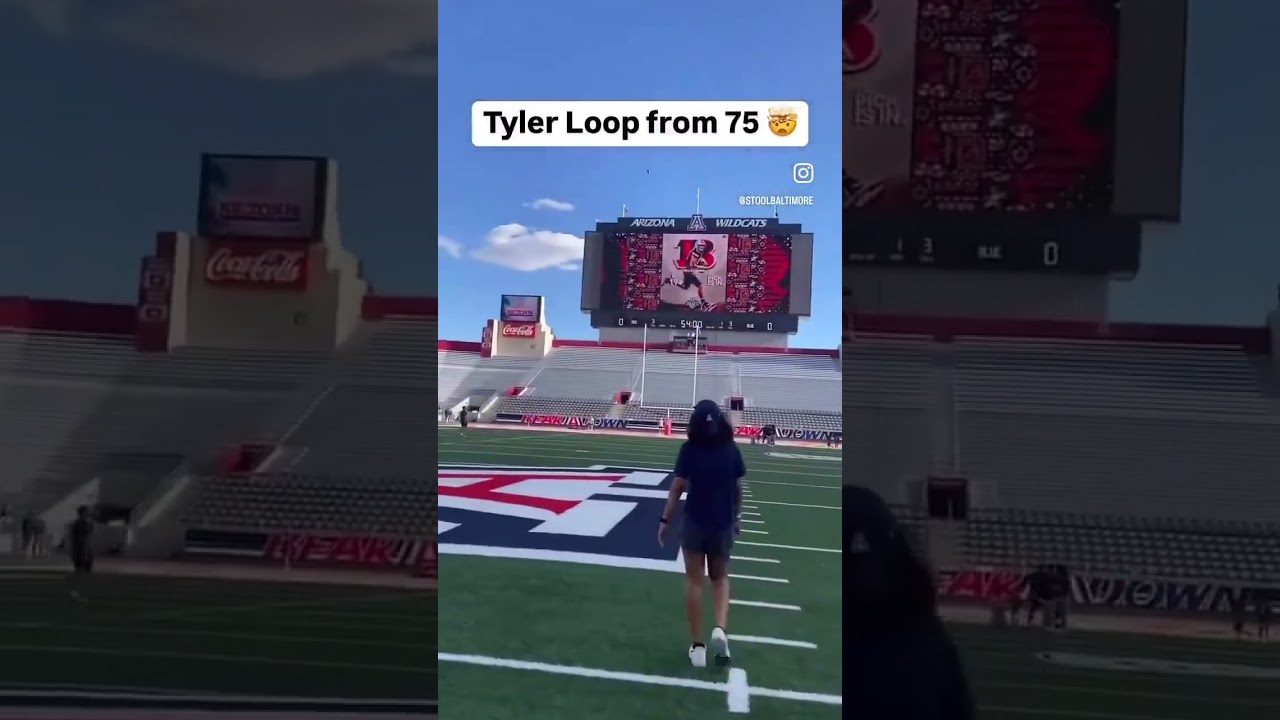 Ravens rookie kicker Tyler Loop hit a 75-YARD FIELD GOAL with ease; Loop has a special CANNON  Damn.