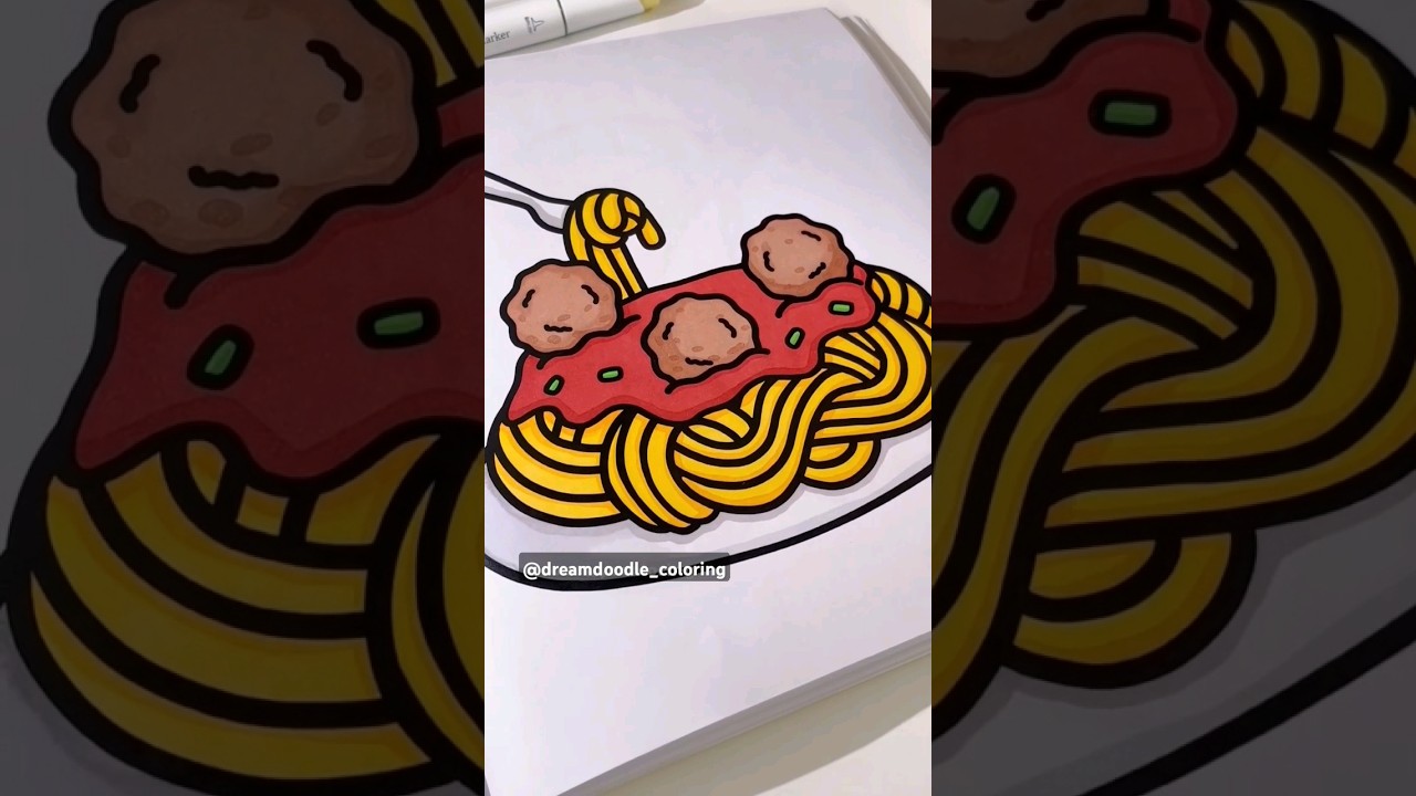 Dreamdoodle coloring | food drink & sweets coloring book #coloringbook #cocowyocoloringbook #art