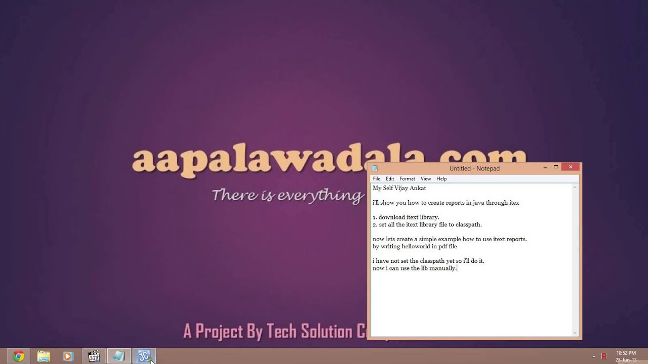 Simple example how to create reports in itext java