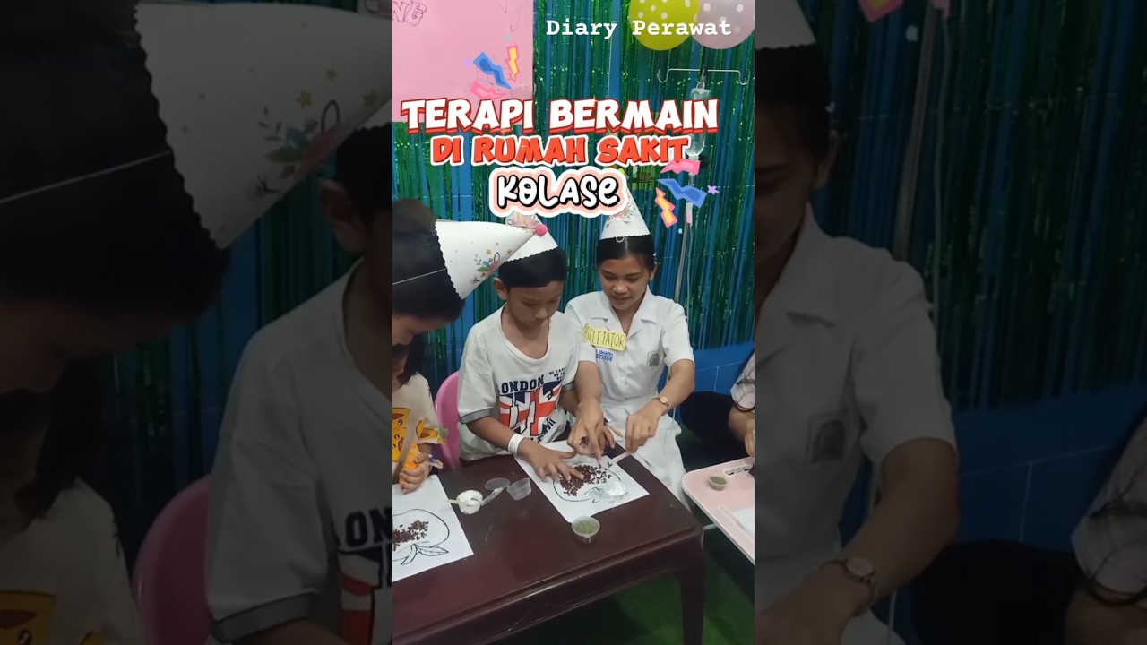 Membuat Kolase Dari Biji-bijian || Terapi Bermain Anak di Rumah Sakit