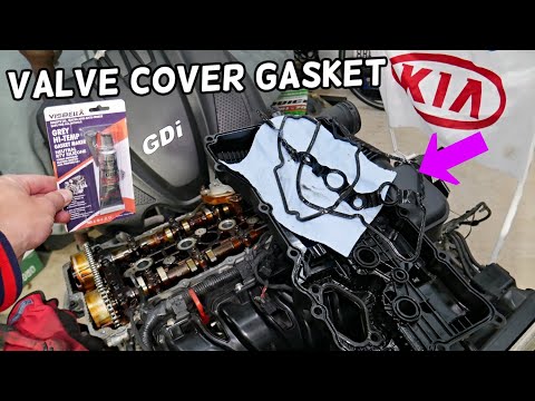 VALVE COVER GASKET REPLACEMENT REMOVAL KIA SORENTO KIA SPORTAGE, VALVE COVER LEAKING OIL