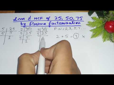 Lcm and Hcf of 25 50 75 | by prime factorization | in Urdu/Hindi |
