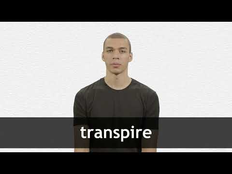 TRANSPIRE definition and meaning | Collins English Dictionary