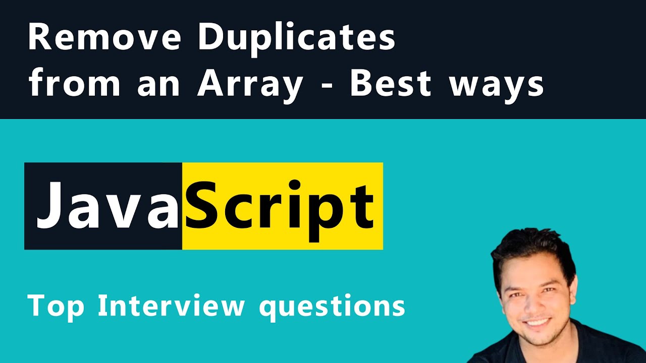 How to remove duplicate elements from an array | JavaScript | Top JavaScript interview questions