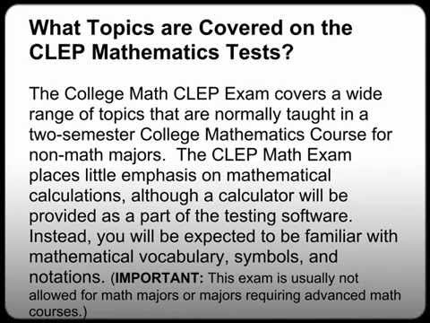 FREE College Mathematics CLEP Study Guides | Discover this Secret to PASS CLEP GUARANTEED! - PT 2/3
