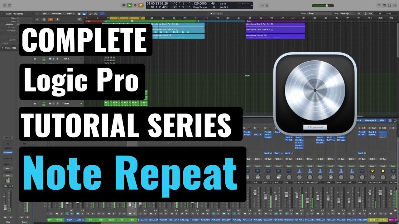 Logic Pro Complete Tutorial - 41 Note Repeat