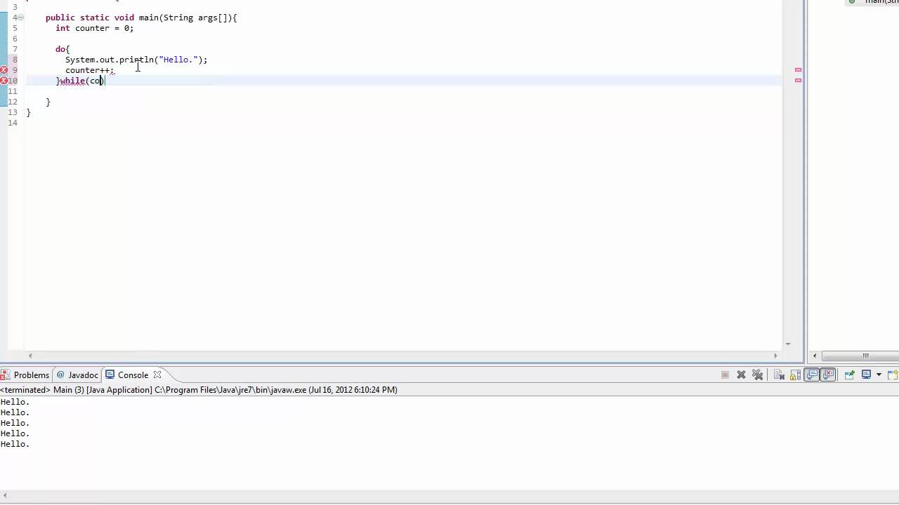 Java tutorial #17 do while loop