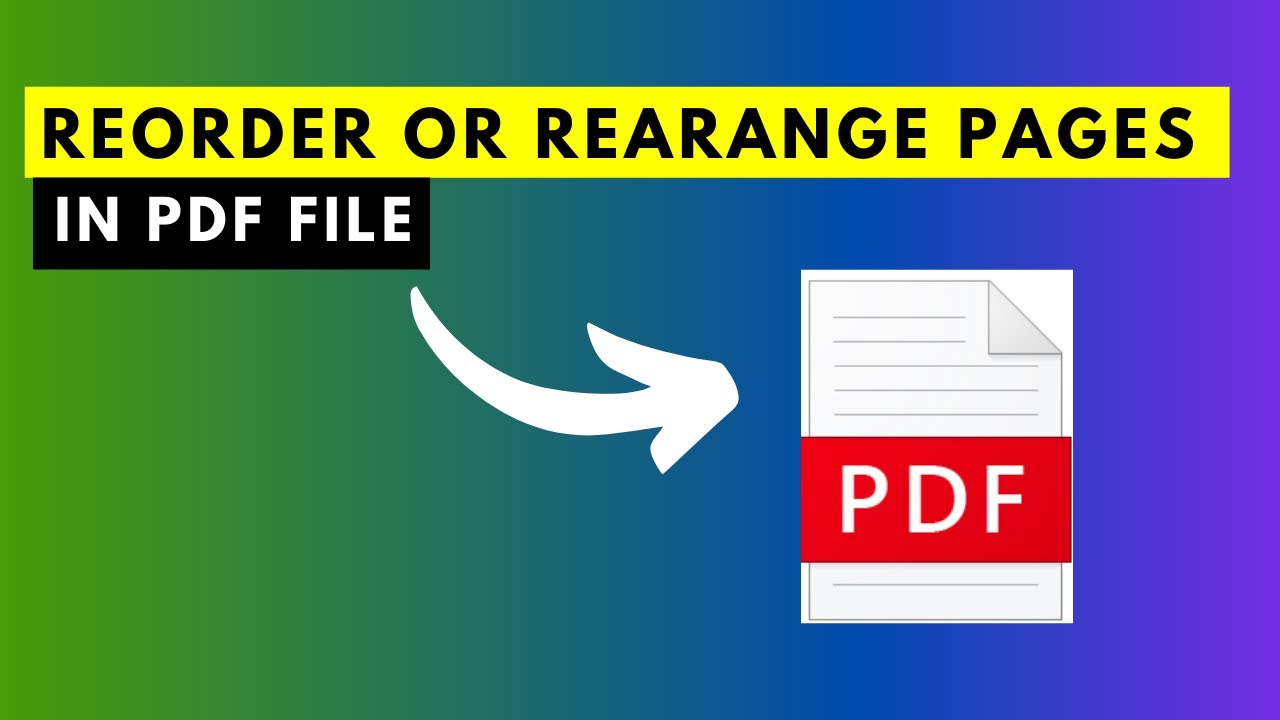 How to ReOrder or ReArrange Pages in a PDF File Using Adobe Acrobat Pro DC