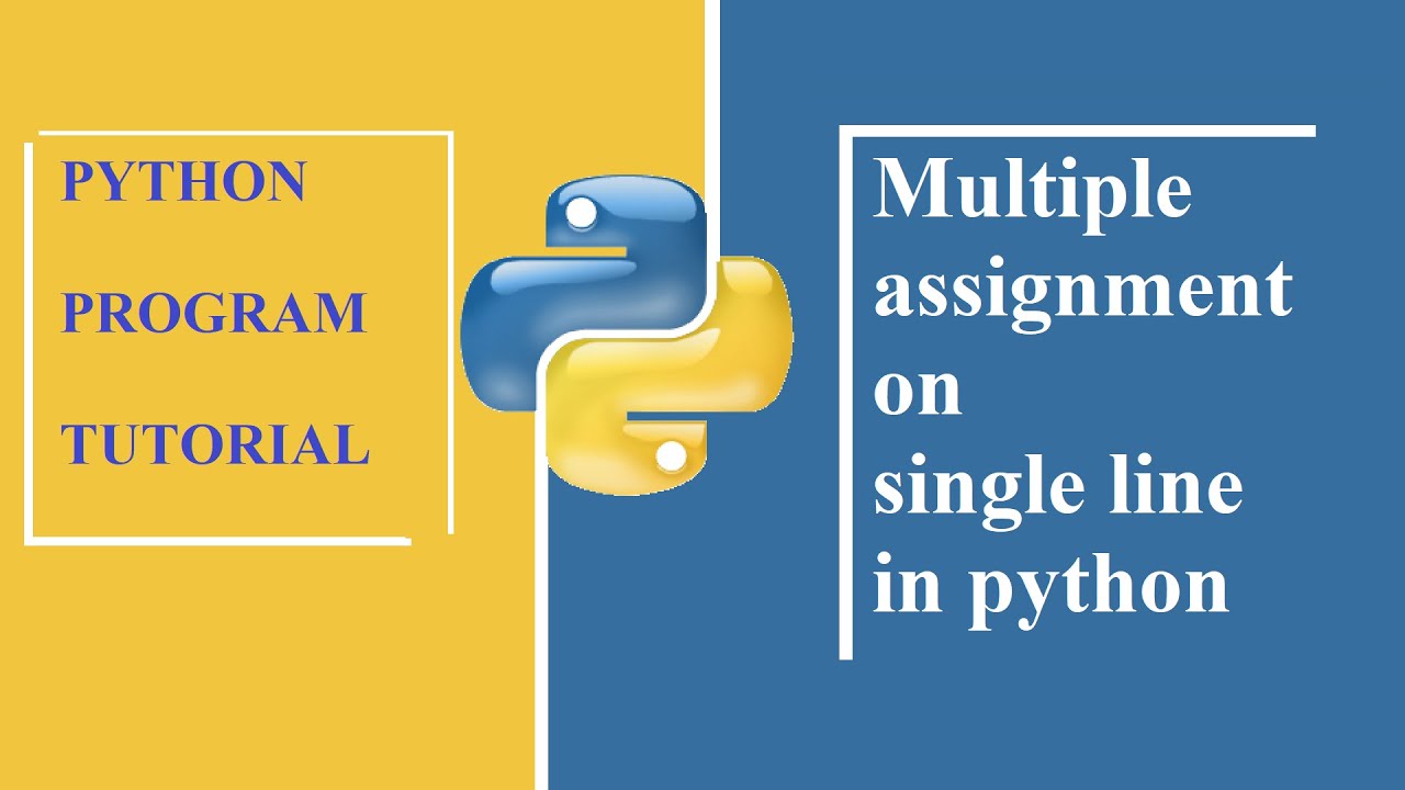 multiple assignment on single line in python