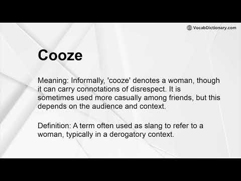 Cooze Meaning
