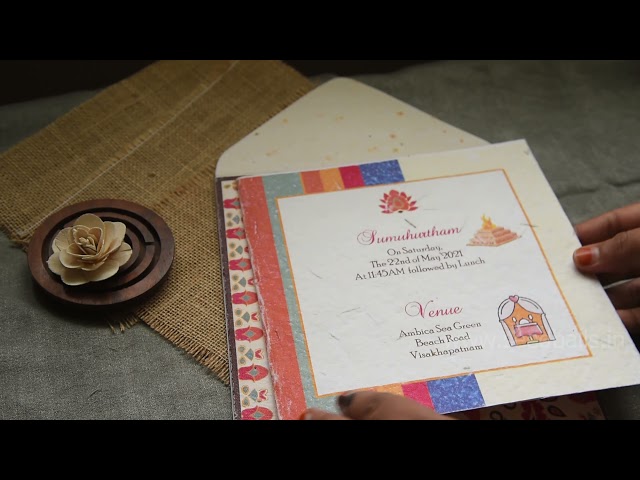 Plantable Seed Paper Invitation Card - Handmade Wedding Invitation ...