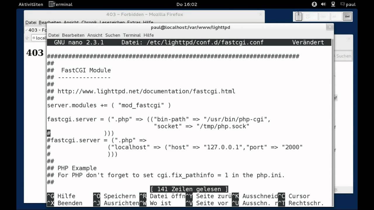 lighttpd - PHP - FastCGI