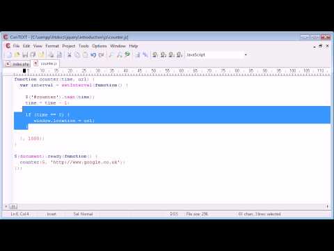 Learn jQuery Tutorial 174 Countdown to redirect - Mind Luster