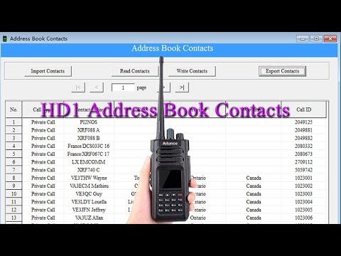Write Ailunce HD1 Address Book Contacts.