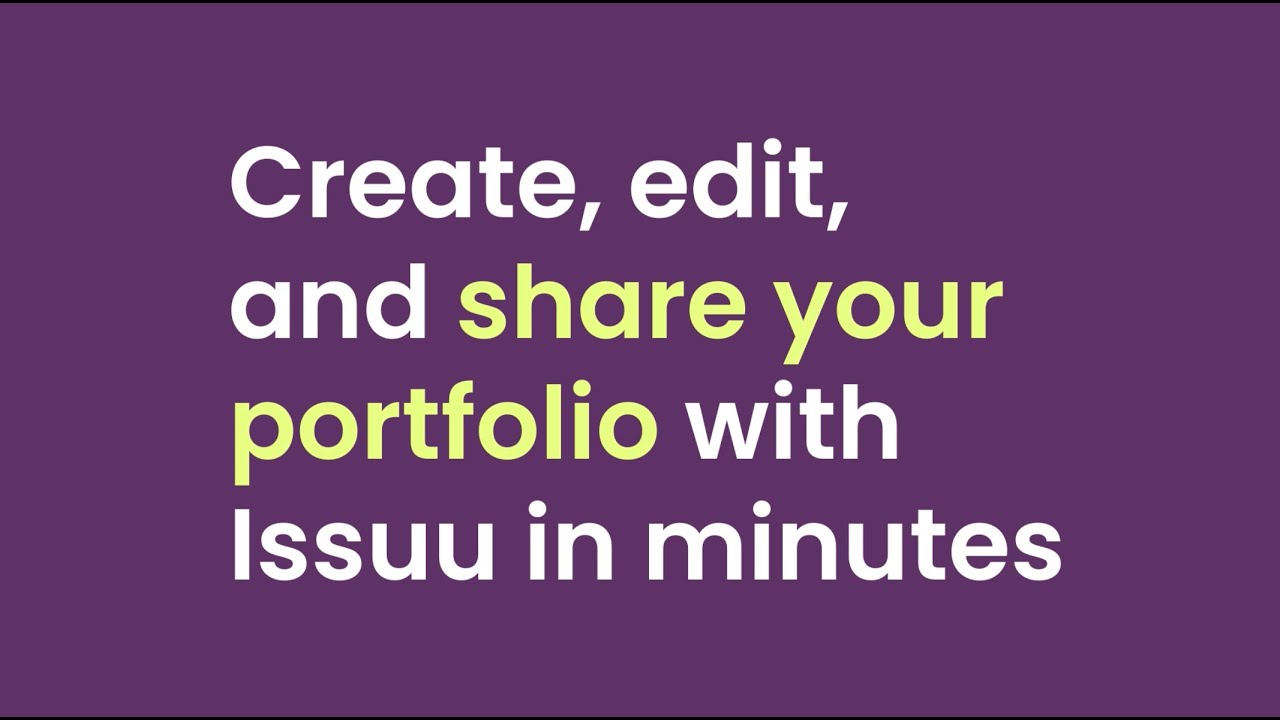 Issuu's Custom Portfolio Template