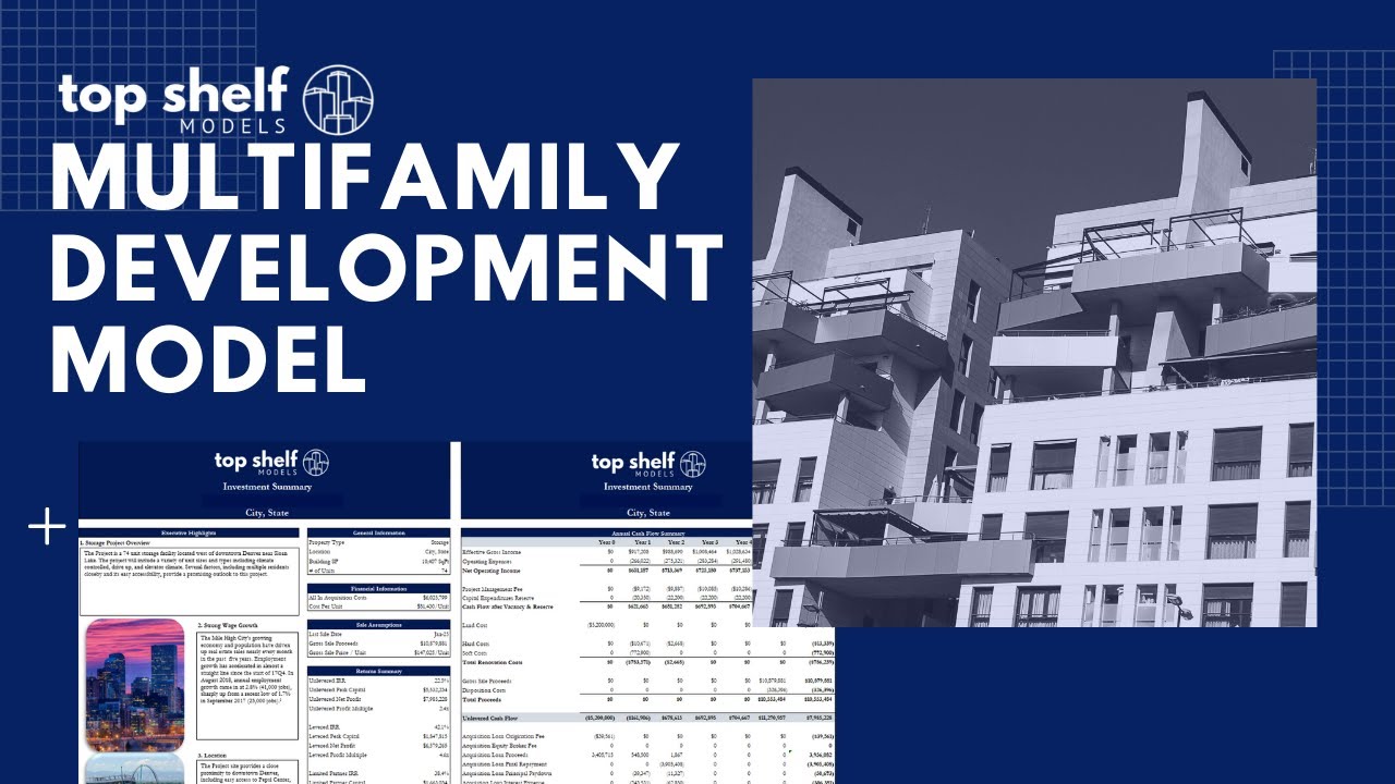 TSM Multifamily Development Excel Financial Model Video