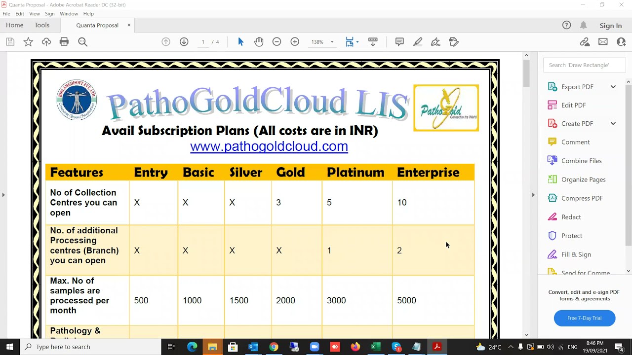 PathoGoldCloud.Com, Fully Online Cloud Based Laboratory Information System by Birlamedisoft.